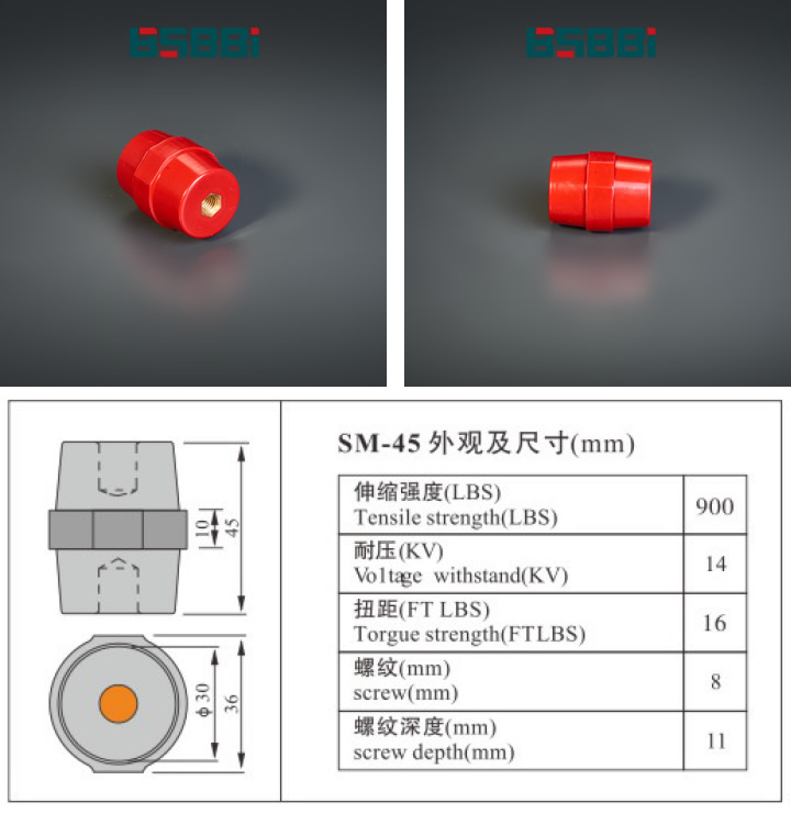 SM-45绝缘子(B级系列) - 宝顺电气,专业生产各类绝缘子。乐清市宝顺电气厂