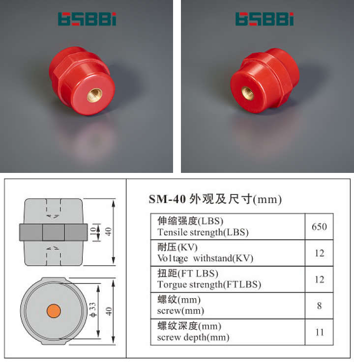 SM-40-10绝缘子 - 宝顺电气,专业生产各类绝缘子。乐清市宝顺电气厂